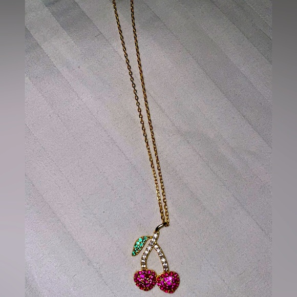 Accessories | Cherry Gold Fashion Necklace | Poshmark